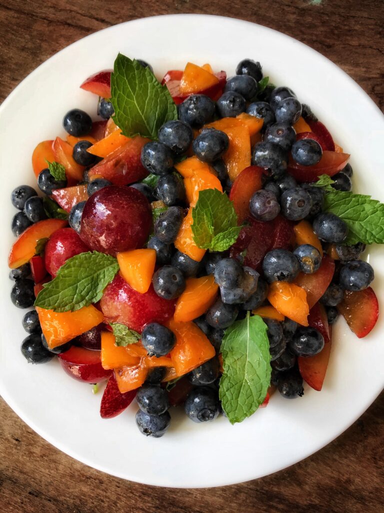 Seasonal Fruit Salad with Mint Vinaigrette - The Tipsy Housewife