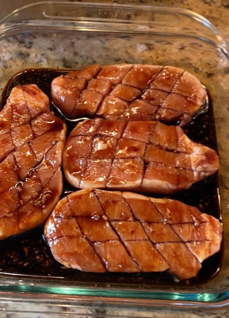 Asian Marinated Pork Chops - The Tipsy Housewife
