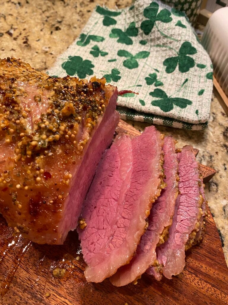 Oven Baked Corned Beef with Mustard Glaze - The Tipsy Housewife
