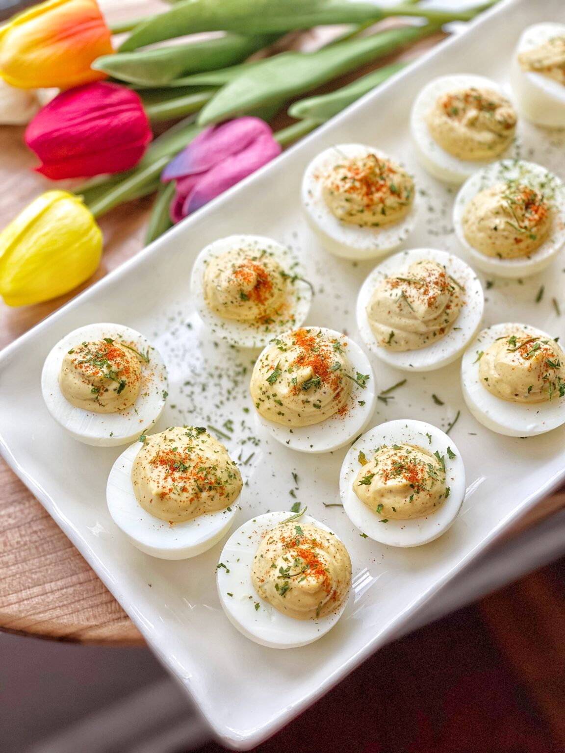Simple Deviled Eggs - The Tipsy Housewife