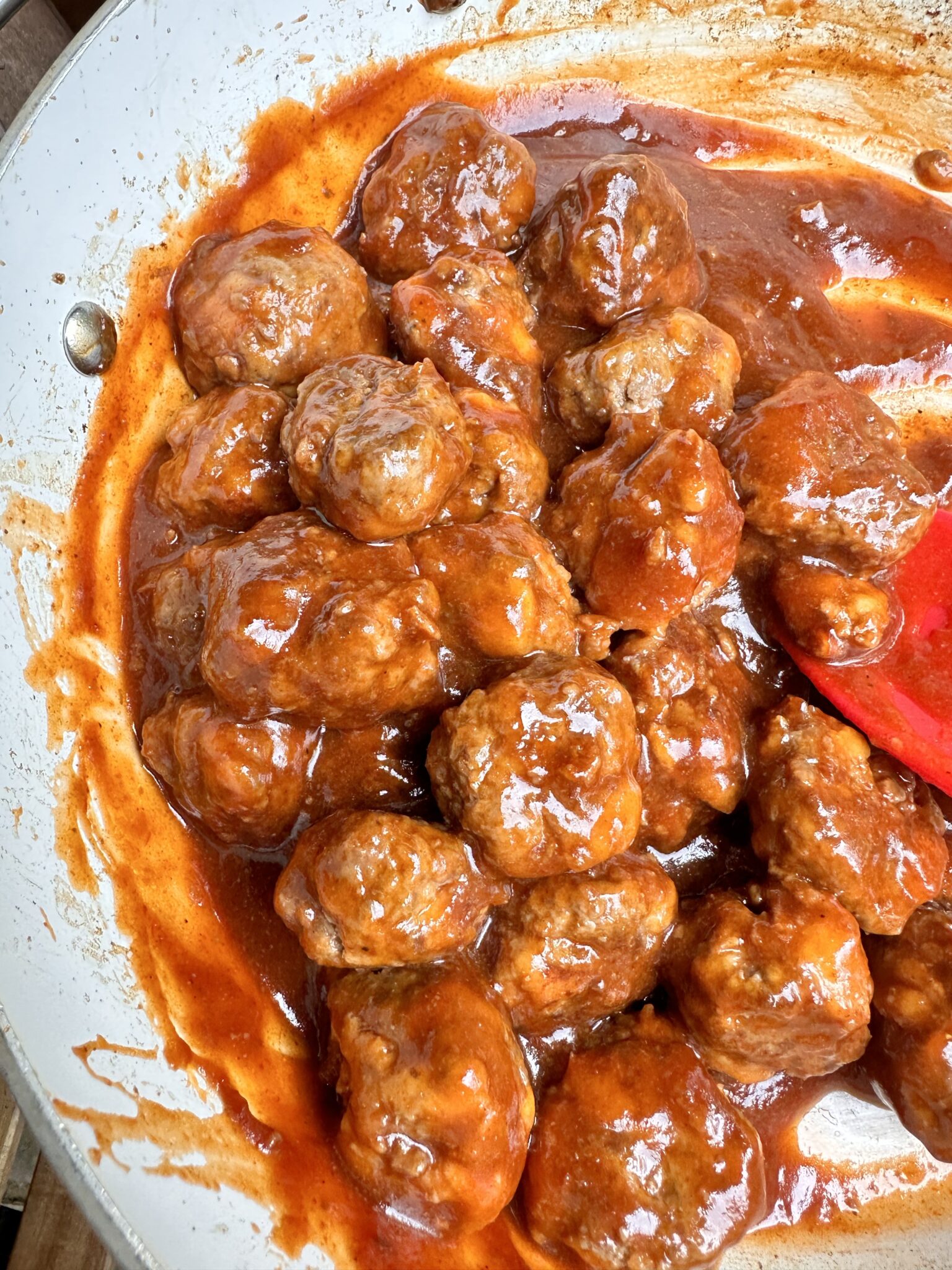 Beefy Meatballs With A Tangy Beer BBQ Sauce - The Tipsy Housewife