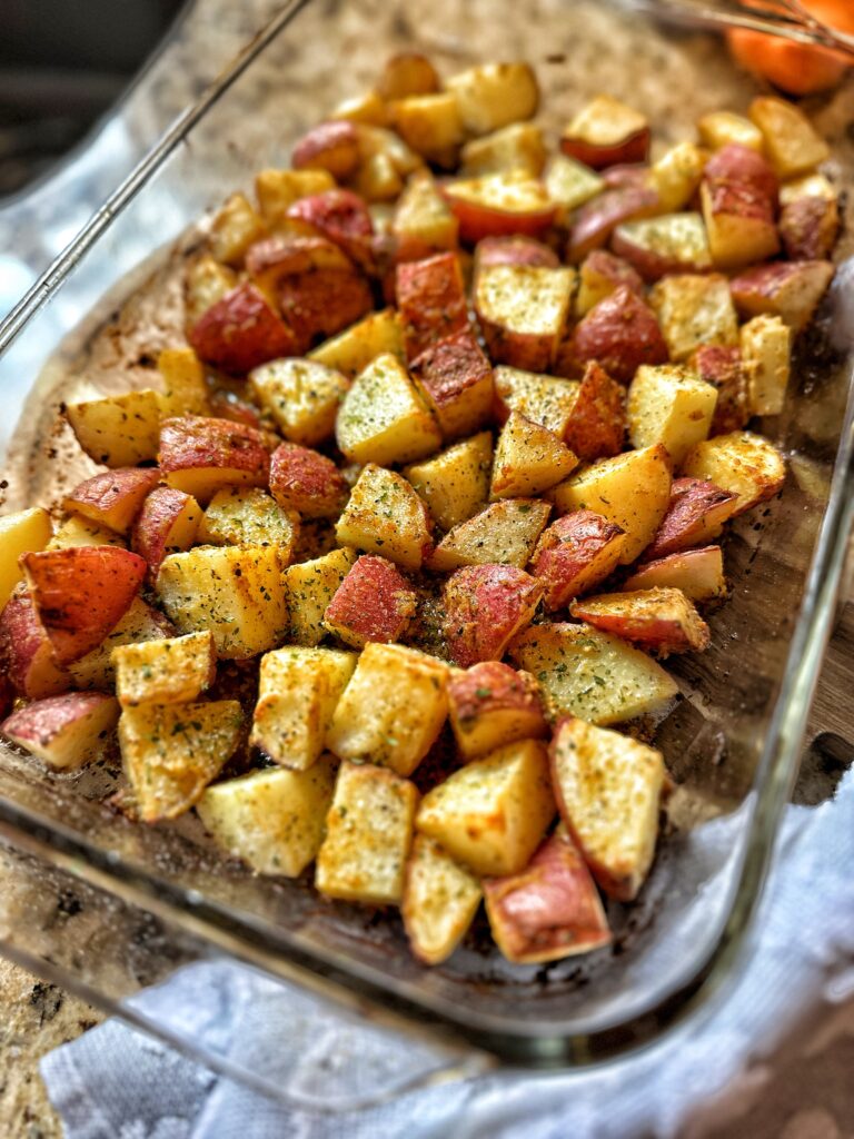 Herb Roasted Potatoes Poupon - The Tipsy Housewife