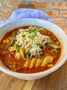Chili Mac Soup - The Tipsy Housewife