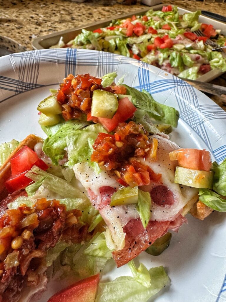 Cold Cut Combo Flatbread - The Tipsy Housewife