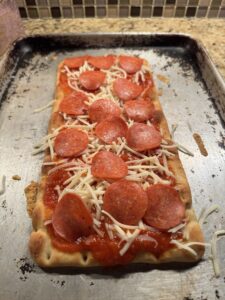 Crispy Pepperoni and Blue Cheese Flatbread with Honey Drizzle - The ...