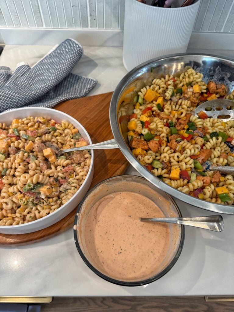 Barbecue Chicken Pasta Salad - The Tipsy Housewife