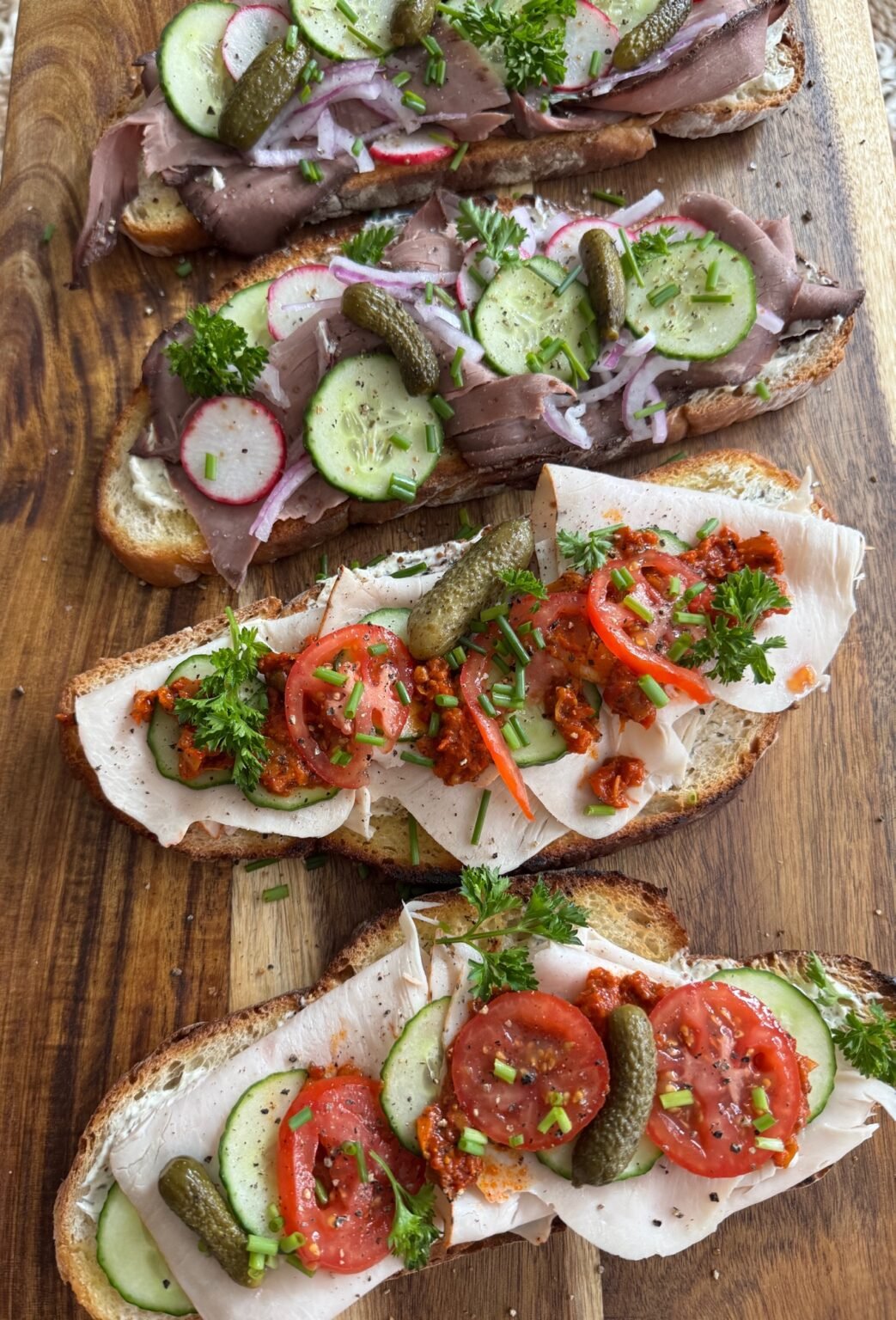 Open Faced Polish Sandwiches (Kanapki) - The Tipsy Housewife