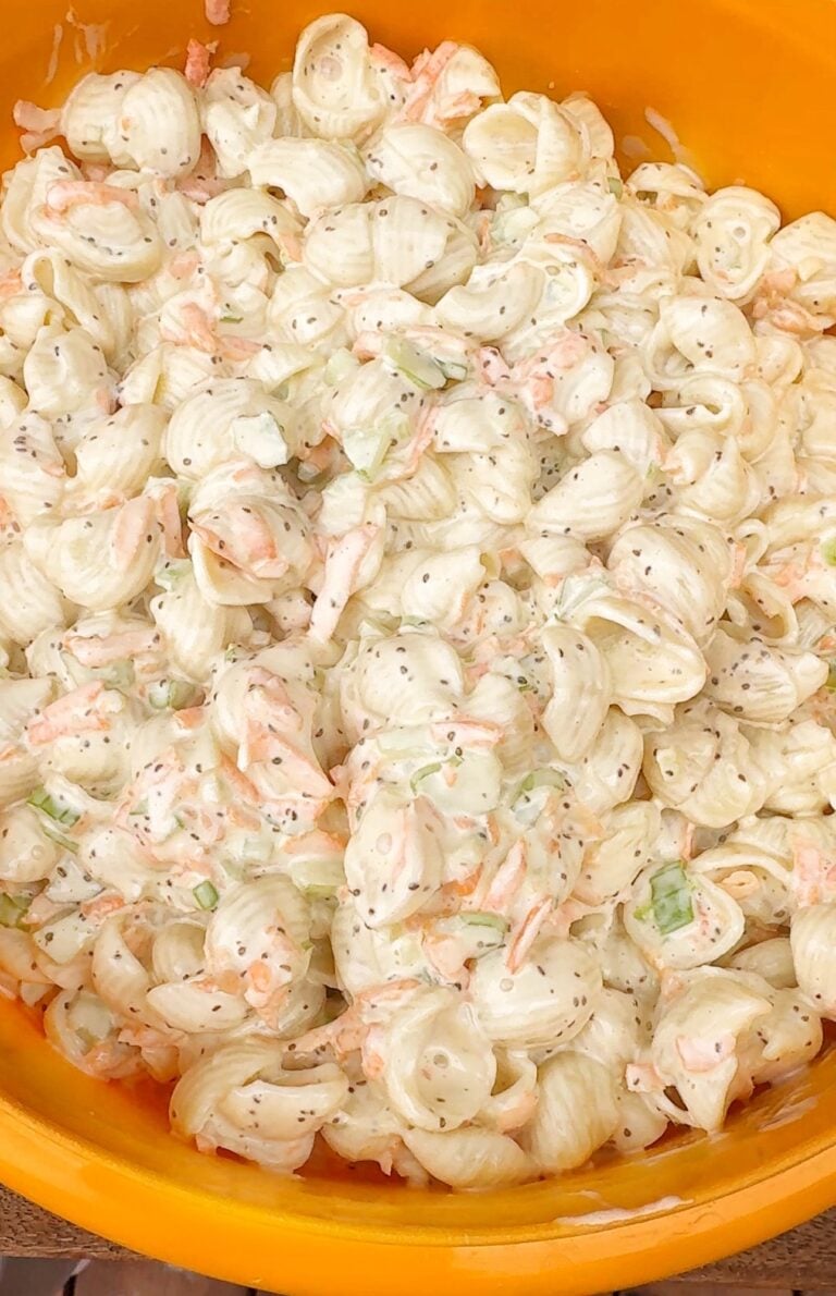 Creamy Shell Pasta Salad Recipe - The Tipsy Housewife